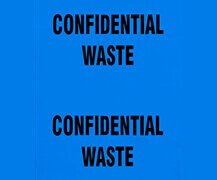 Confidential waste polythene bags for sensitive material